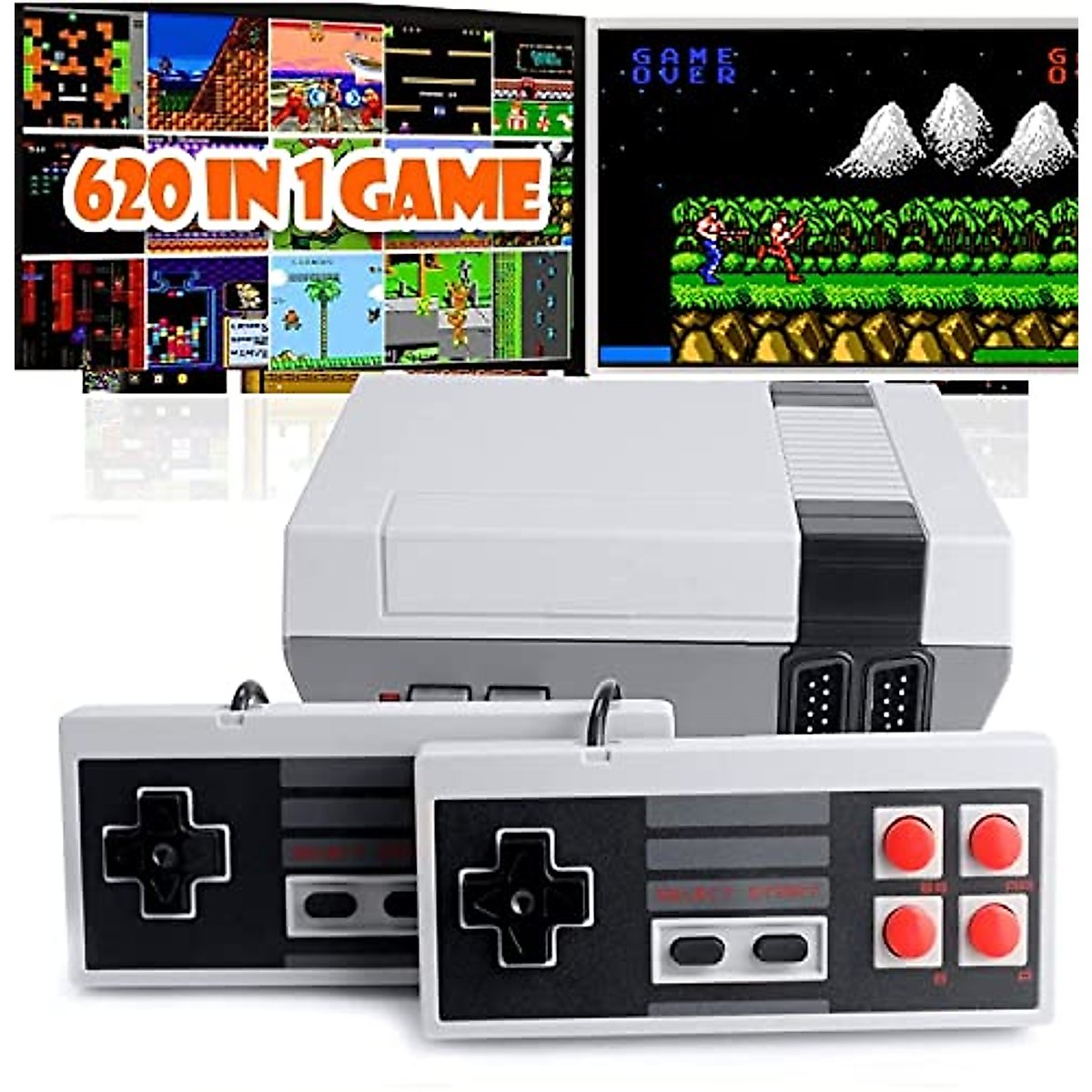 HDMI Classic Edition Console，Classic Mini Console,Super Retro Game Console Classic Mini HDMI System with Built in 620 Old School Video Games, Plug and Play,8-Bit Console with 2 Joysticks, for Family TV (Consoles-620-HD)