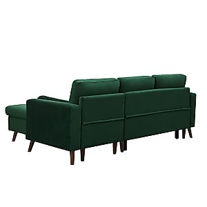 BIADNBZ L-Shaped Sectional Sofa with Chaise, Green Couch