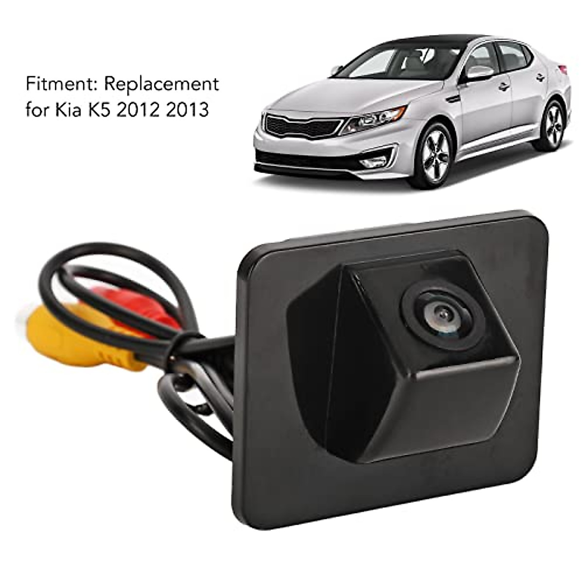 Backup Camera Qiilu Rear View License Plate Reverse Camera AHD Backup Reverse Park Assist Camera Night Vision IP68 Waterproof Wide Angle Replacement for Kia K5 2012 2013