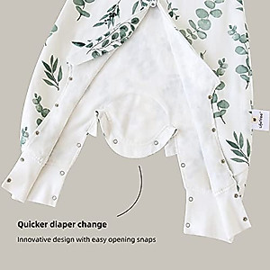 LifeTree Baby Sleep Sack, Sleep Sack Toddler Sleeping Bag with Legs Long Sleeves, 2T 3T Wearable Blanket Baby, Bamboo Cotton (Eucalyptus, 18M-3T)