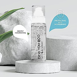 Dew You Boo Setting Spray By Give Them Lala- Moisturizing Long-Lasting Makeup Setting Spray For Face With Hyaluronic Acid, Aloe Vera & Coconut Water- Hydrating & Dewy Setting Spray For A Natural Look