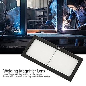 Welding Magnifying Lens Eye-Protecting Welder Accessories 1.0/1.5/2.0/2.5/3.0 Diopter Cheater Lens for Welding Helmet(2.0)
