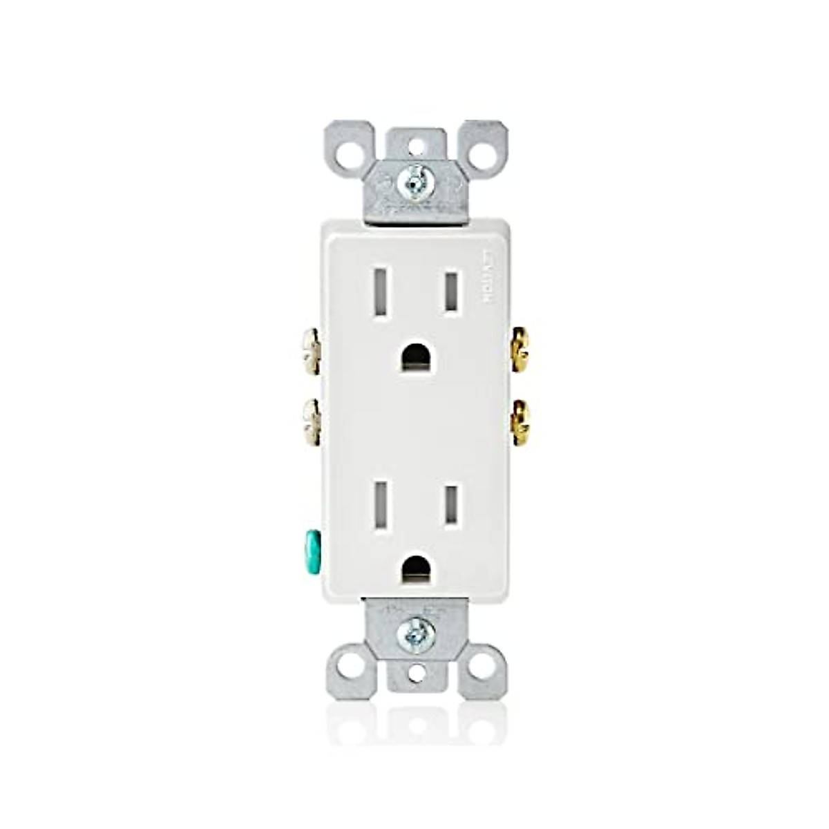 Leviton T5325-W 100 Pack 15Amp 125V Tamper Resistant Decora Duplex Receptacle, White