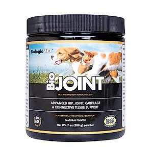 BiologicVET - BioJOINT Advanced Joint Mobility Support, Advanced Hip, Joint, Cartilage & Connective Tissue Support, 40-Day Supply for 20-lb. Animal, 7-oz. Powder