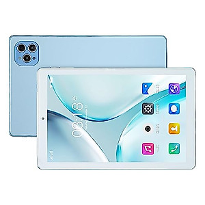 Airshi Office Tablet, Dual Camera 2 Card Slots HD Tablet US Plug 100-240V for Home (Blue)