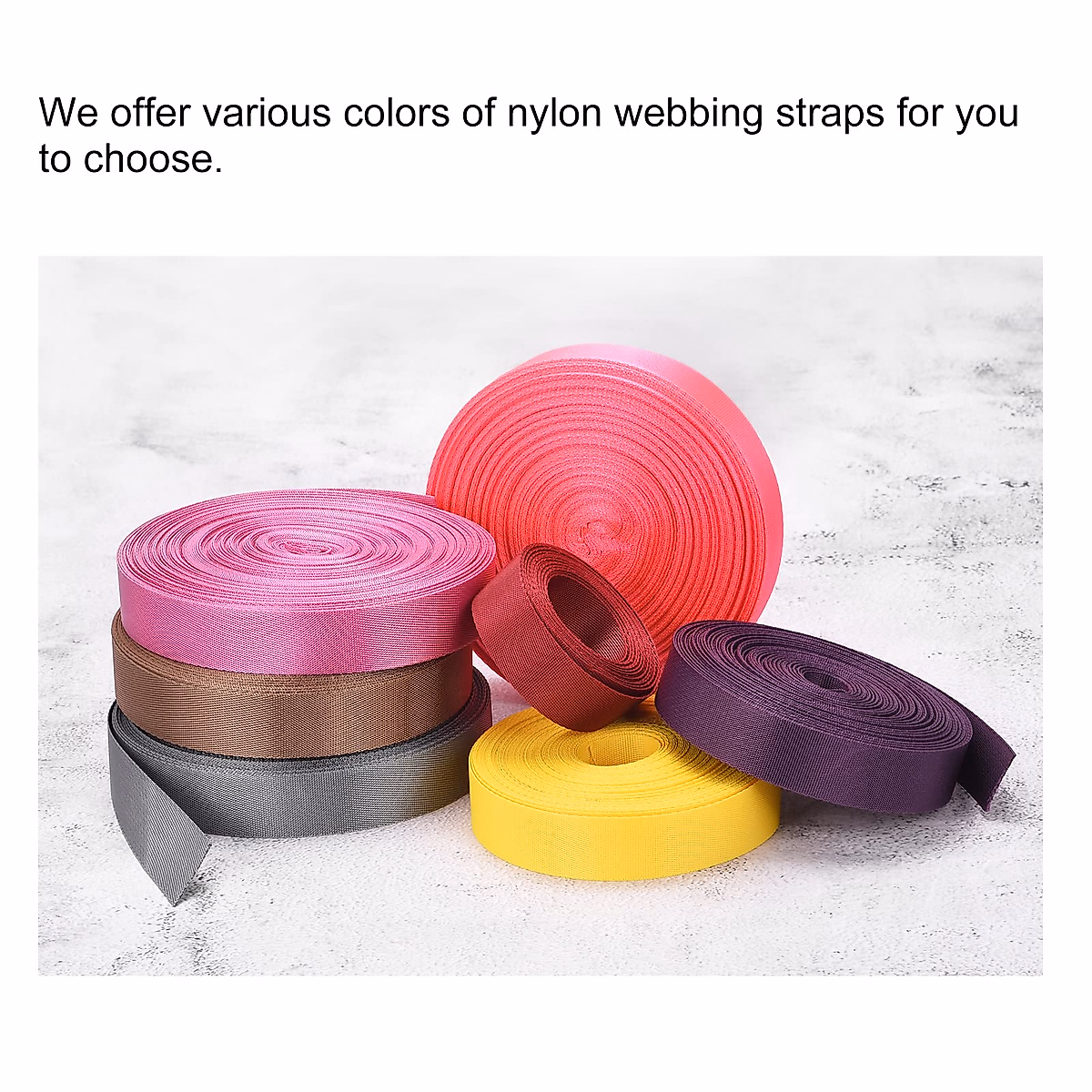 MECCANIXITY Flat Nylon Webbing Strap 1 Inch 15 Yards White for Backpack, Cargo Strap, Luggage-Rack