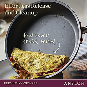 Anolon Accolade Forged Hard Anodized Nonstick Frying Pans/Skillet Set, 10 Inch and 12 Inch - Moonstone Gray