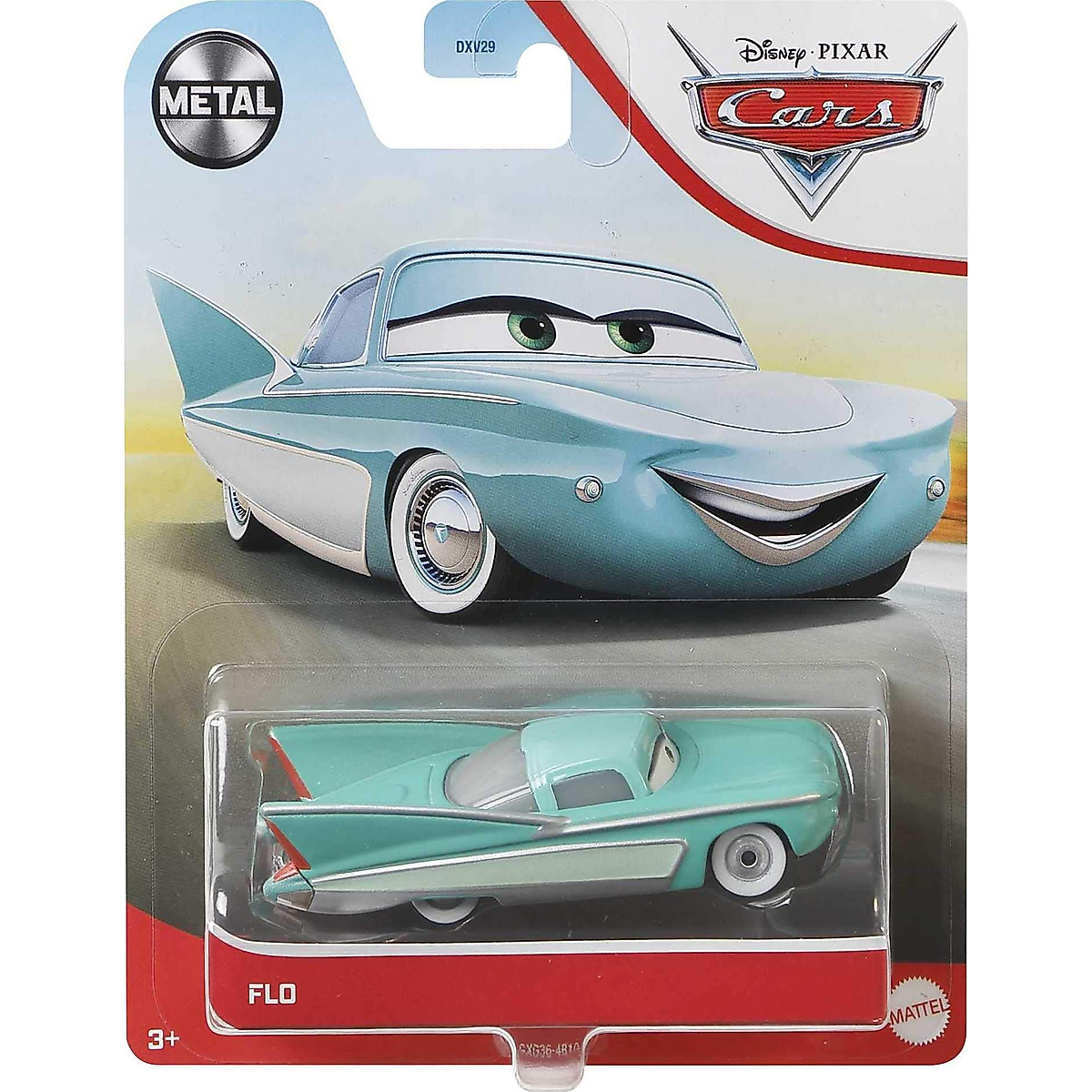 Disney Cars Toys Flo, Miniature, Collectible Racecar Automobile Toys Based on Cars Movies, for Kids Age 3 and Older, Multicolor