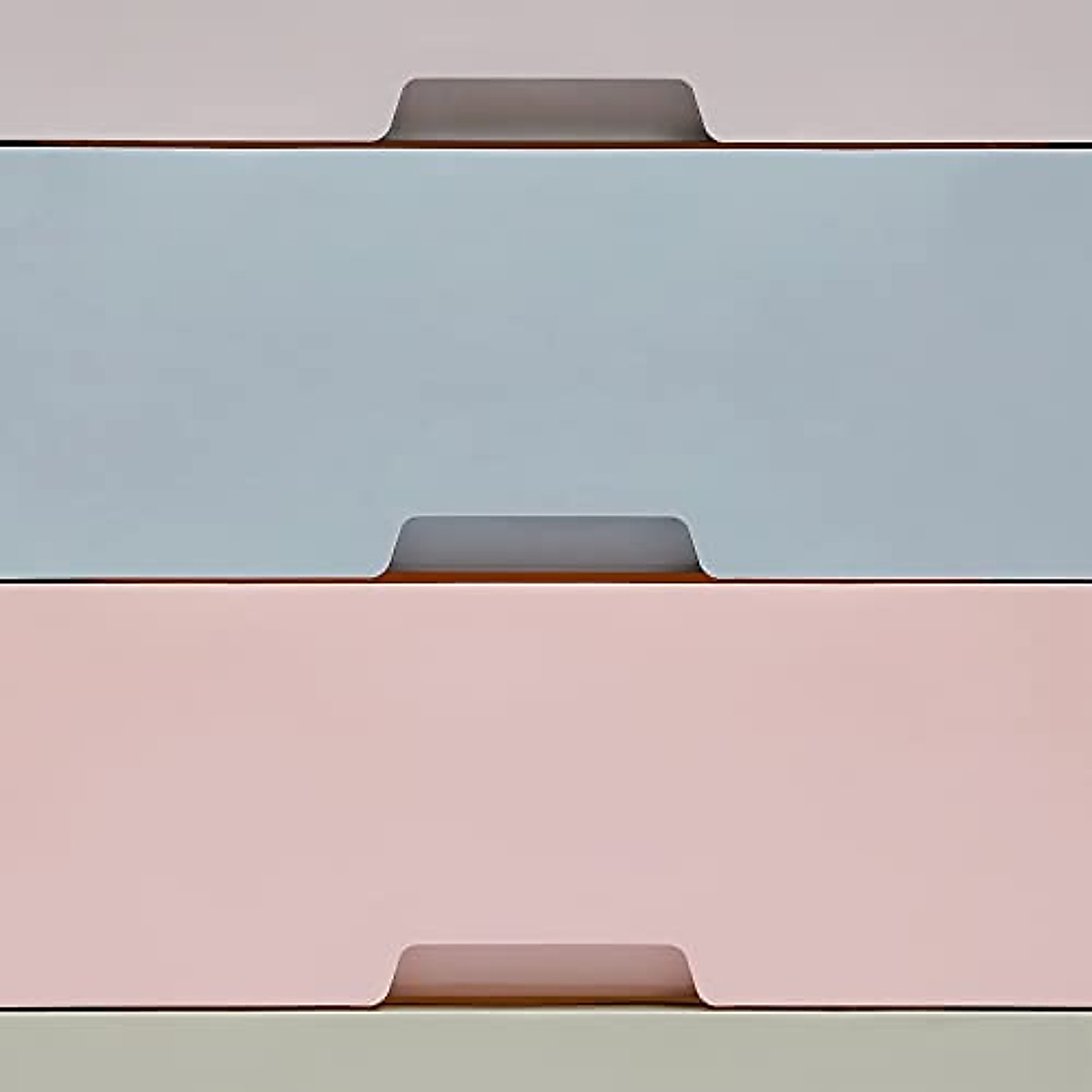 DNYSYSJ 5-Tiers Plastic Drawers Dresser,Macaron Color Closet Drawers Tall Dresser Organizer with 6 Drawers & 2 Locks,Easy Pull Closet Clothes File Toys Organizer Unit Storage Cabinet for Clothing