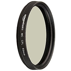 Amazon Basics Circular Polarizer Camera Lens Filter - 55 mm