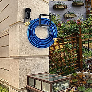 TOZA Hose Holder,Garden Hose Holder Hook Heavy Duty Metal Hose Hanger Wall Mount Holds Up to 100-150Ft Hose for Outside Garden Yard Garage