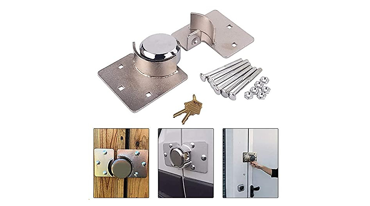 Heavy Duty Steel Van Door Padlock - 2 Pack with Keys