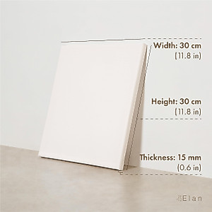 Elan Stretched Canvases 12x12, 6-Pack Canvases for Painting Painting Canvas Bulk Stretched Canvas for Adults, Blank Canvas for Painting, Painting Canvases, Paint Canvases for Painting, Art Canvas