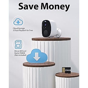 1pc Outdoor Wireless Security Camera with Solar Panel, 2K Battery Operated Camera for Home Security, Cloud/SD, No Monthly Fee, AI Motion Detection,Color Night Vision,2-Way Audio,Compatible with Alexa