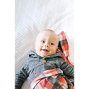 Large Premium Knit Baby Swaddle Receiving Blanket "Jack" by Copper Pearl