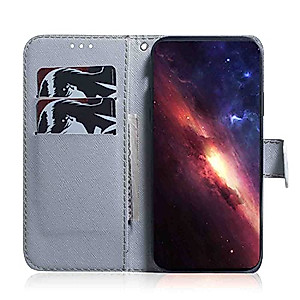 SHOYAO Phone Cover Wallet Folio Case for Oppo REALME 7 PRO, Premium PU Leather Slim Fit Cover for REALME 7 PRO, Horizontal Viewing Stand, Business, Apricot Flower