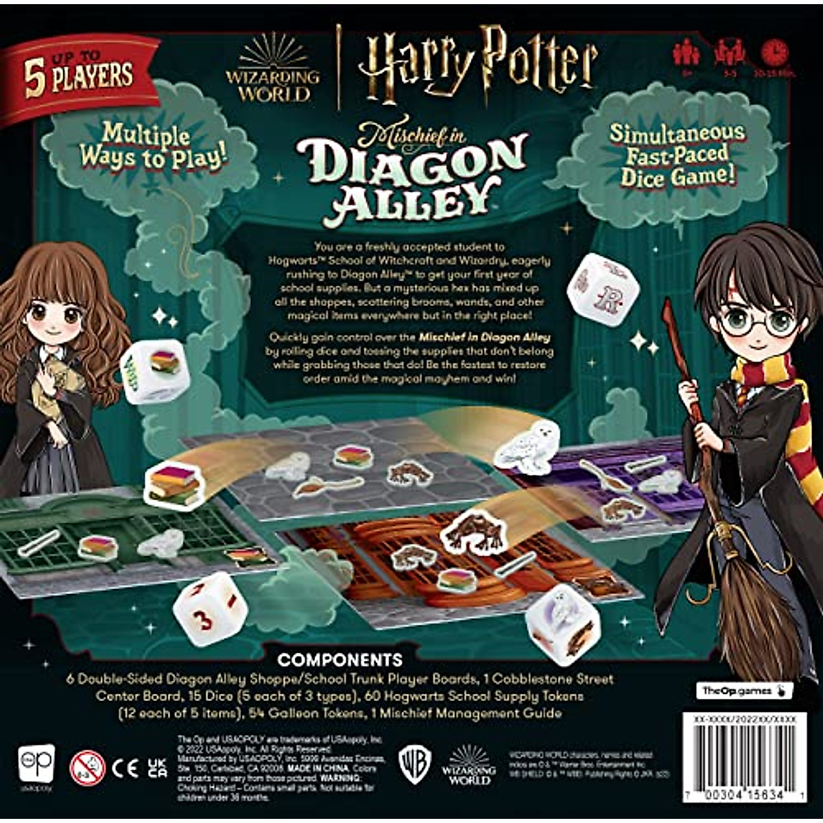 Harry Potter Mischief in Diagon Alley | Quick-Rolling Family Dice Game | Artwork Inspired by Harry Potter | Perfect Kids & Family Board Game | Officially-Licensed Harry Potter Game & Merchandise
