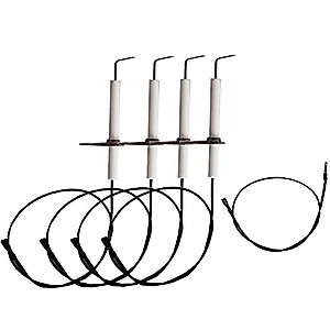 BBQ Future 4 Pack Grill Ignitor Wire Kit & Ignition Electrode for Charbroil 640-01303702-3, Kenmore 146.16222010, 146.23673310, 146.23678310, 640-05057375-7, 640-064463383