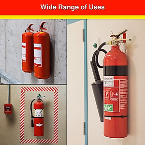 Universal Fire Extinguisher Bracket, Fire Extinguisher Mounts & Brackets up to 40 lbs, Suitable for Big and Small Fire Extinguisher Cabinet, Holder for Dry Chemical and Water Extinguishers (Pack 4).