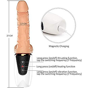 8 Inches Super Soft Silicone Material Realistic Typical Hands-Free Suction Cup Tool Suitable for Female Beginners and Couples (5S9