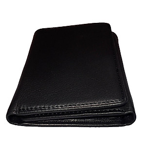 Osgoode Marley Cashmere RFID Blocking Mens Tri-Fold Leather Wallet (One Size, Black)