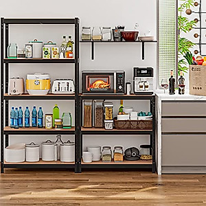 ERGOMASTER Storage Shelves Metal Garage Shelving Unit 5-Shelf Adjustable Heavy Duty Boltless Organizer Rack (1, Black)