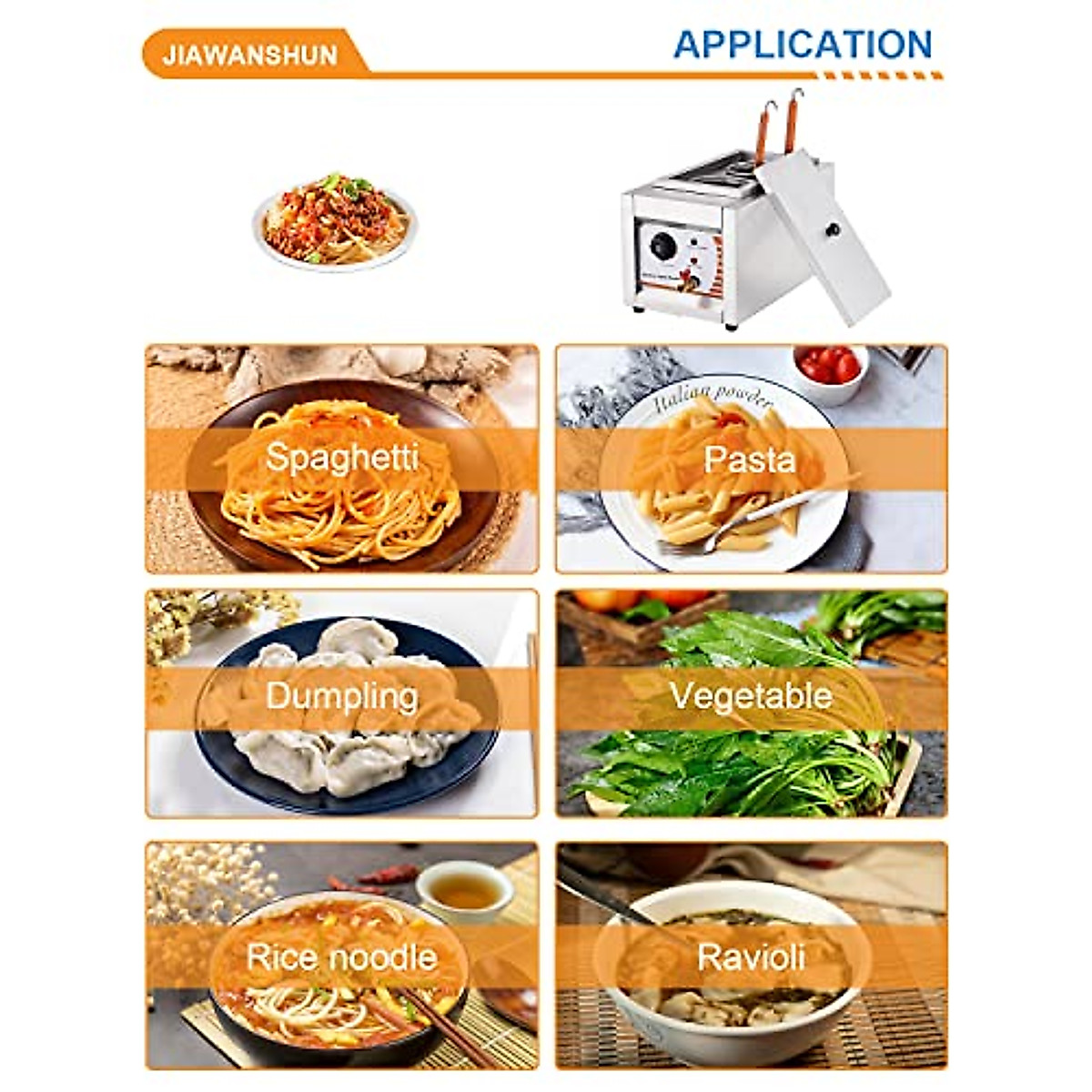 Commercial Pasta Cooker 2 Holes Noodle Cooking Machine 1500W Macaroni Vegetable Dumpling Cooker for Restaurant Hotel 110V