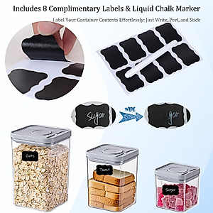 AYYOYYOY Multi-Size Airtight Containers - BPA-Free, Stackable Storage for Optimal Fresh Pantry & Fridge Organization - 3 Piece Set