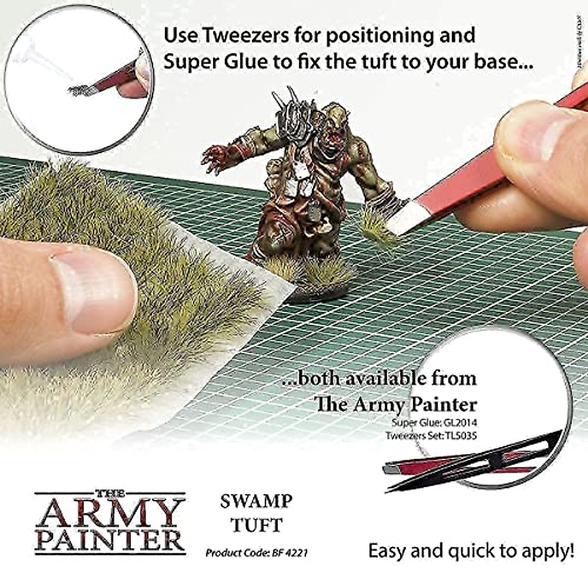 The Army Painter - Battlefield Tufts - Wasteland Tuft Bundle with Woodland Tuft and Swamp Tuft - Terrain Model Kit for Miniature Bases and Dioramas - 77 Pcs 3, Sizes