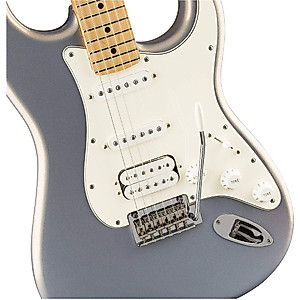 Fender Player Stratocaster HSS Electric Guitar, with 2-Year Warranty, Silver, Maple Fingerboard