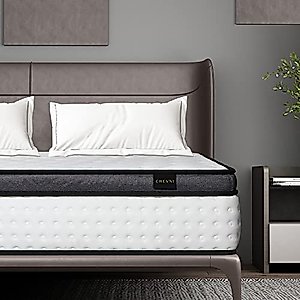 CHEVNI King Mattress, 10 inch Individually Pocket Springs Hybrid Mattress,Dual Layer Gel Memory Foam,Medium Firm Mattresses in a Box King Size Mattress
