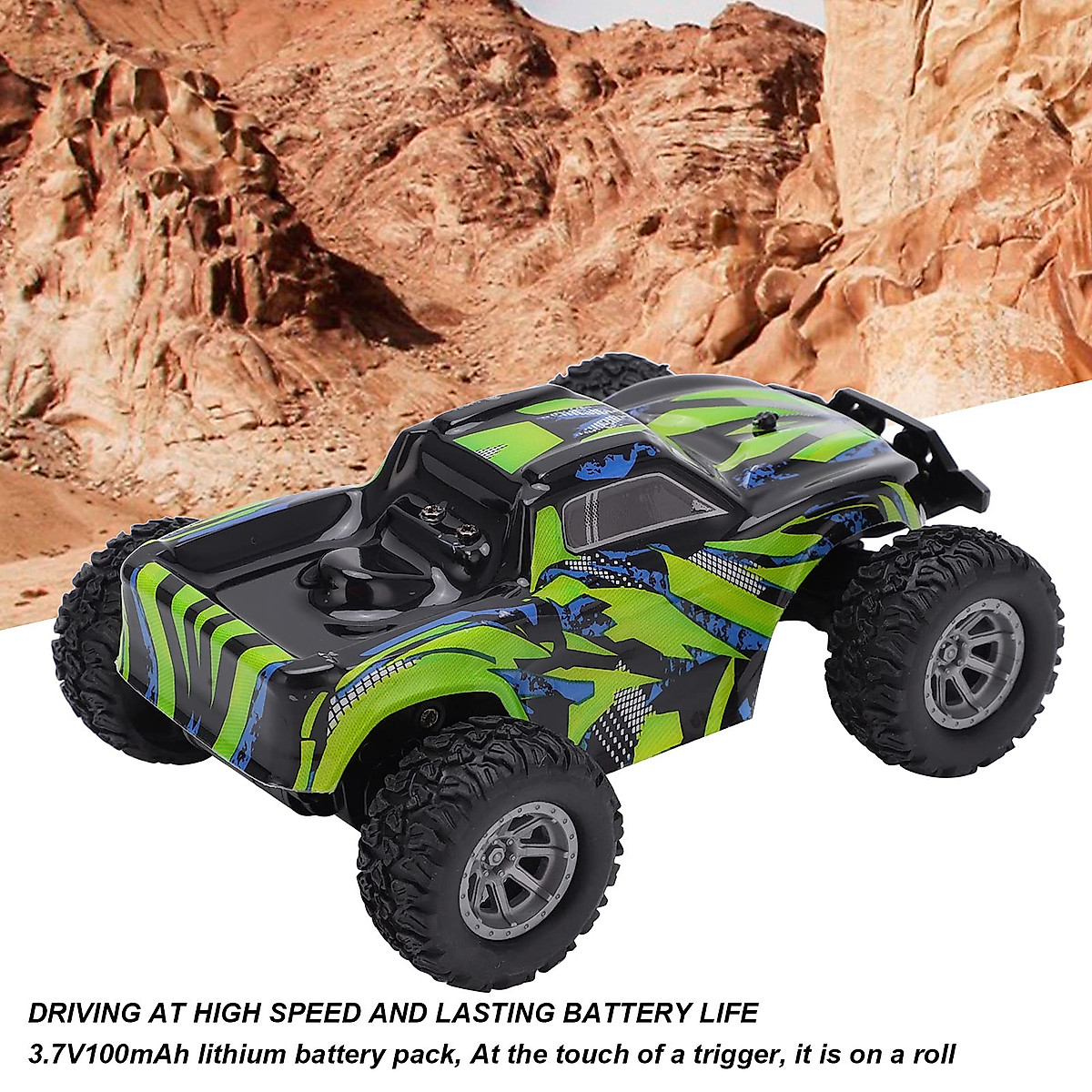 RC Car,S801/s802 1/32 2.4G 20km/h Mini High?Speed Drifting Remote Control Car Terrain Trucks for Childrens(Green) Full Car Toy Series