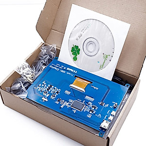 Treedix 7 inch LCD HDMI Display Capacitive Touch Screen Montior 1024x600 Compatible with Raspberry Pi 4/3 Banana Pi/Pro Windows 10 8 7