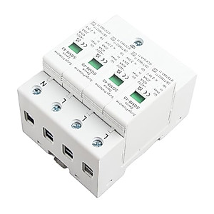 4P 40KA House Protector,220V Protective Device,Din Rail Low‑voltage Arrester,Fire Proof,High Conductivity,Quick Response,for Protect Electric System,On-Loading Electrical