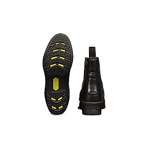 Ovation Women's Lightweight Equestrian Horse Riding Ankle Length Synthetic Vega Leather Quantum Zip Paddock Boots, Black, 8