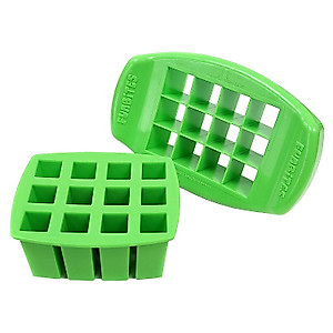 FunBites Food Cutter for Kids, Green Squares