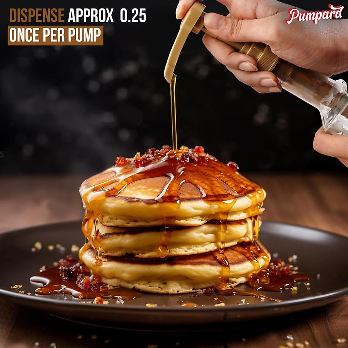 Pumpard Syrup Pump – Mess-Free Coffee Syrup Dispenser with Air-Tight, Leak-Proof Design, Compatible with Most 750ml & 1L Bottles