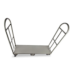 Heavy Duty, Narrow Aisle U-Boat Platform Truck Dolly, 16x60 Steel Deck, 2000 Lbs. Capacity