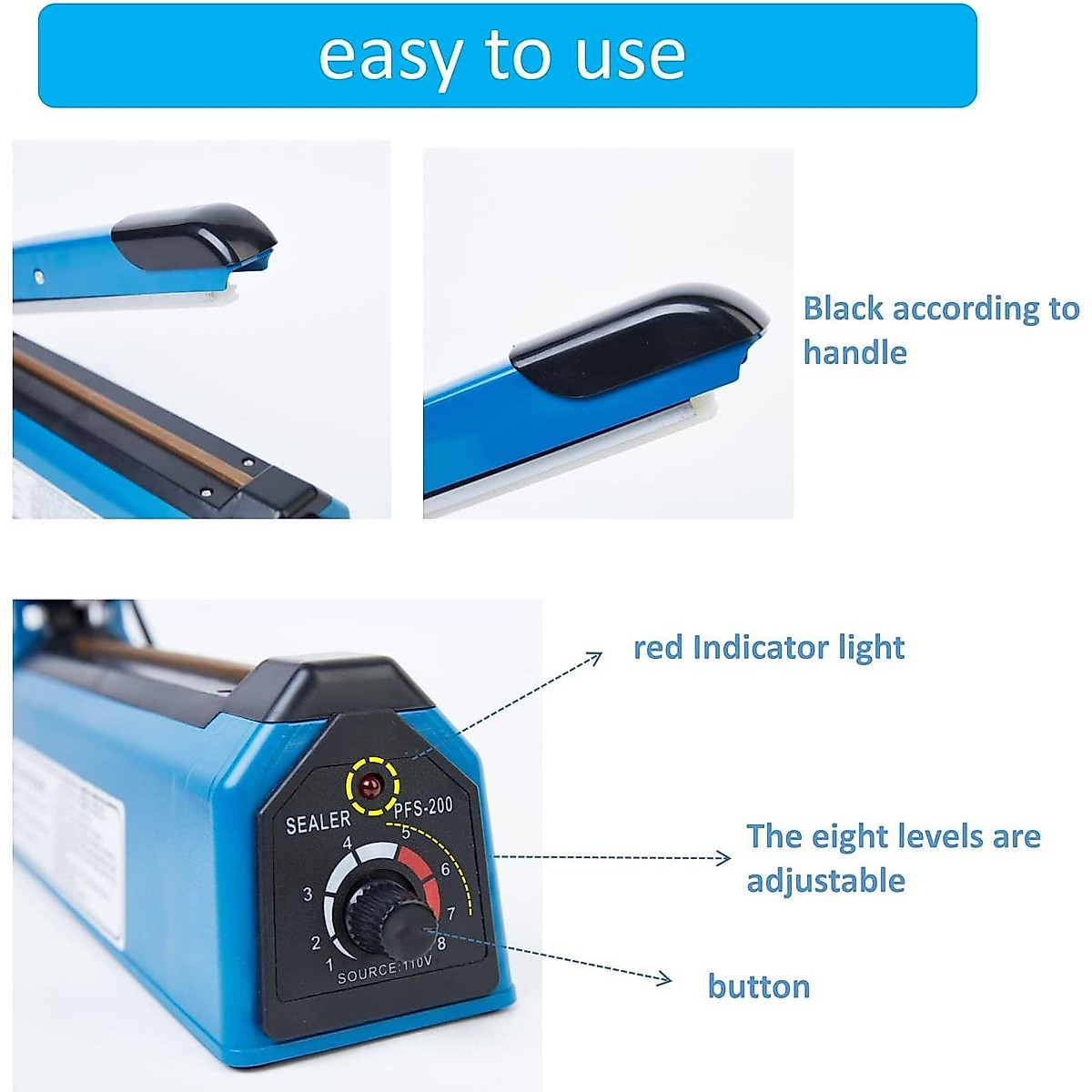 OCDLIVERER 16 Inch Impulse Sealer,mylar bag sealer heat sealer Machine,Heat Seal Closer with Replacement Set,Poly Bag Sealing Maching Heat Seal Closer with Repair kit