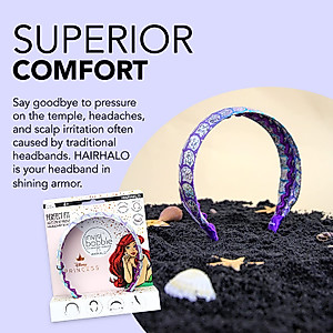 invisibobble HairHalo The Adjustable Headband – Disney Princess Ariel - Hairbands Made for Everyone - Individually Adapted to the Shape of the Head and Worn All Day with No Pain or Uncomfortable