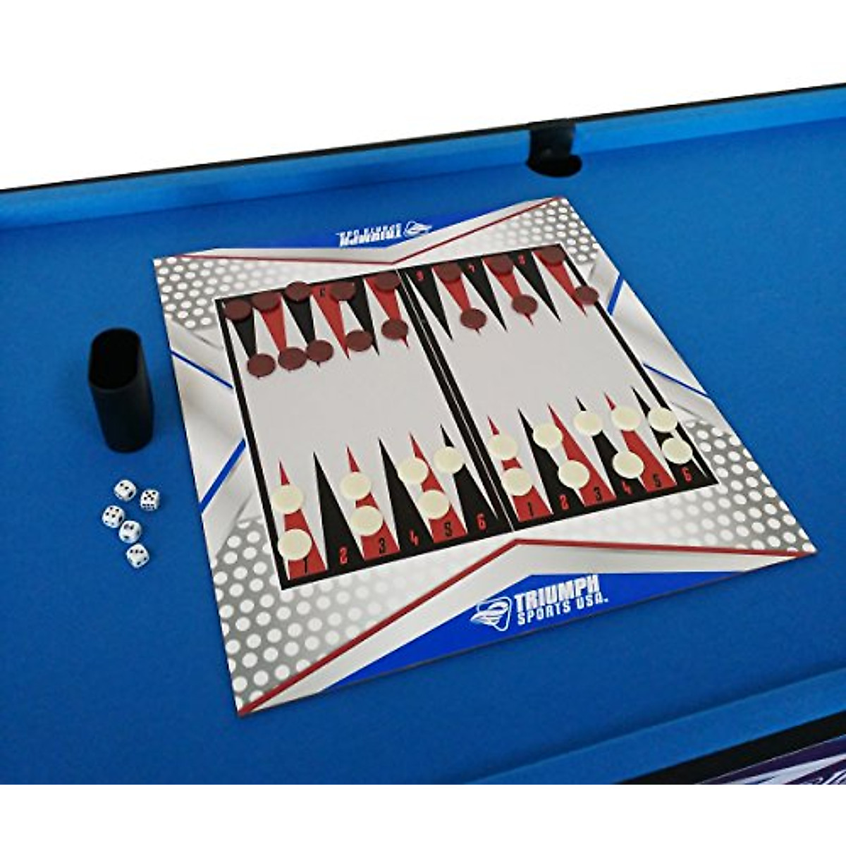 Triumph 13-in-1 Combo Game Table Includes Basketball, Table Tennis, Billiards, Push Hockey, Launch Football, Baseball, Tic-Tac-Toe, and Skee Bean Bag Toss