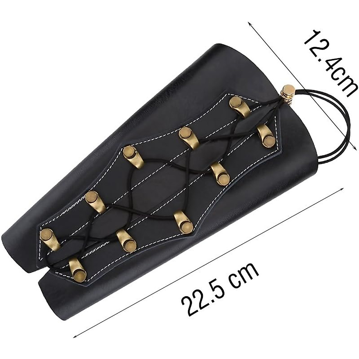 Tbest Leather Arm Guards Armguard for Archery Brown/Black Adult Youth Leather Protective Arm Guards Protector Wristband Costume for Recurve Bow Shooting Hunting, Adjustable