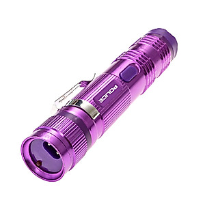 POLICE M12 Aluminum Stun Gun with LED Flashlight, Purple