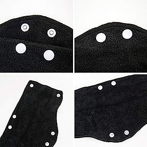 SUBANG 10 Pieces Cotton Hard Hat Sweatband Snap-on Sweatband Cloth Washable Hard Hat Liner for Safety Accessories, Black