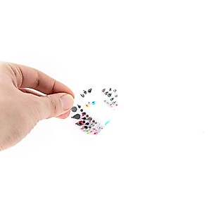 32 PCS Face Gems (RANDOM DESIGNS) Self- Adhesive Glitter Jewel Tattoo Sticker Festival Gems Rave Party Body Make Up C2ZAKMIX-A