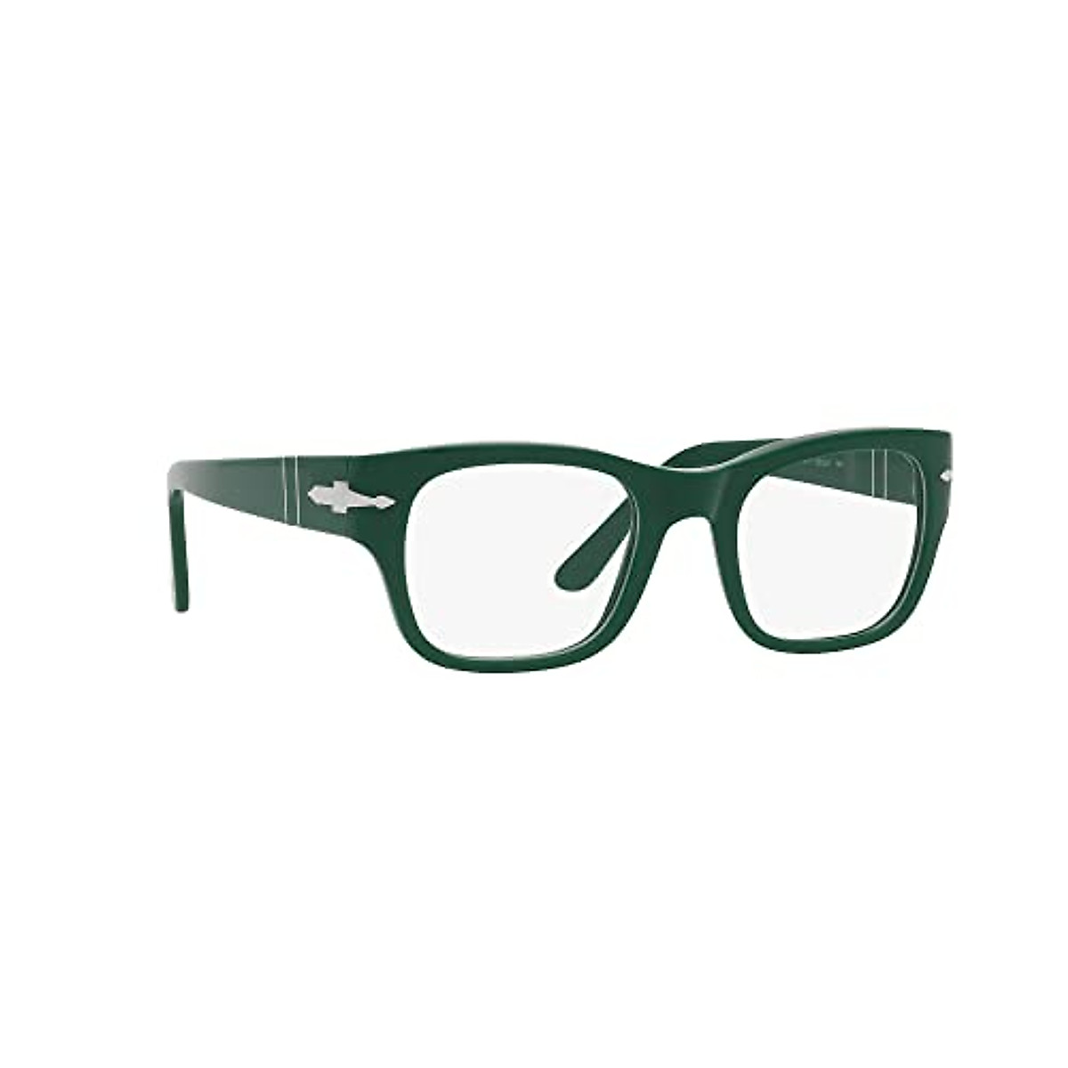 Persol PO3297V Rectangular Prescription Eyewear Frames, Green/Demo Lens, 52 mm
