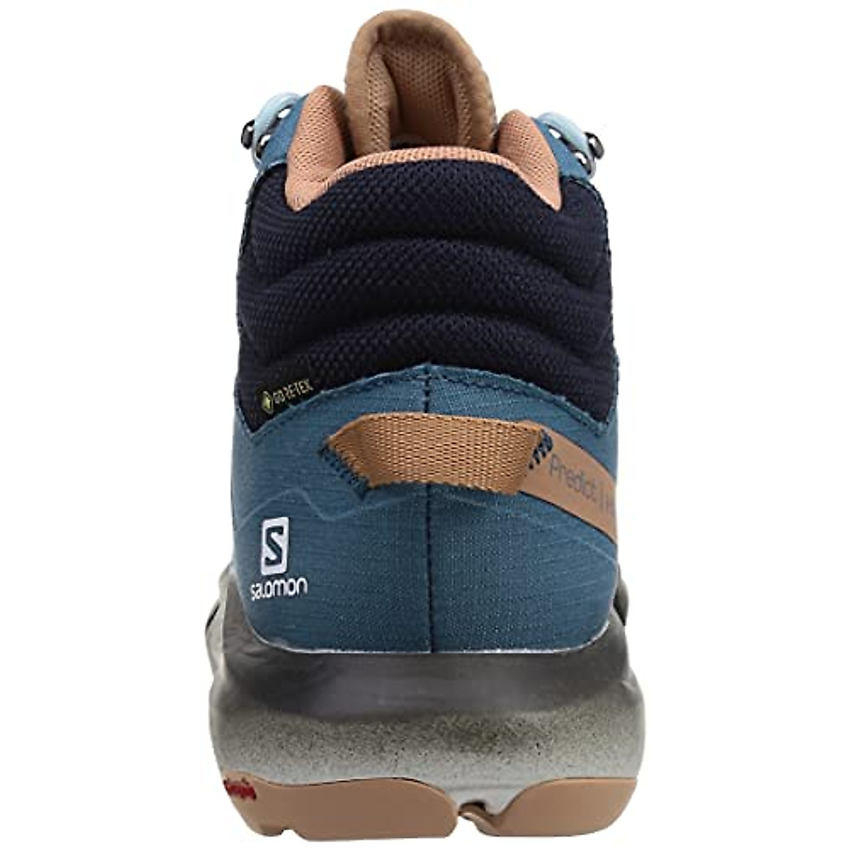 Salomon Women's Predict Hike MID Gore-TEX Hiking Boots for Women, Mocha Mousse/Blue/Blue, 8