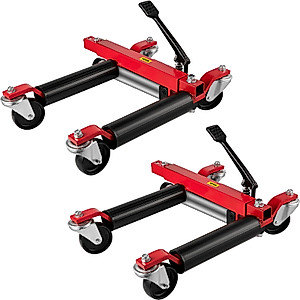 VEVOR Wheel Dolly, 2pcs Car Dolly, 1500 Lbs Capacity Car Jack Dolly, 12'' Wheel Jacks for Cars, Vehicle Positioning Hydraulic Tire Jack, Heavy Duty Ball Bearings Skate for Vehicle Car Auto Repair