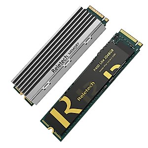 Reletech P400 M.2 2000G SSD, up to 3400MB/S PCIe3.0×4 NVMe Independent Cache Internal Hard Disk for Laptop Desktop (2TB lite)