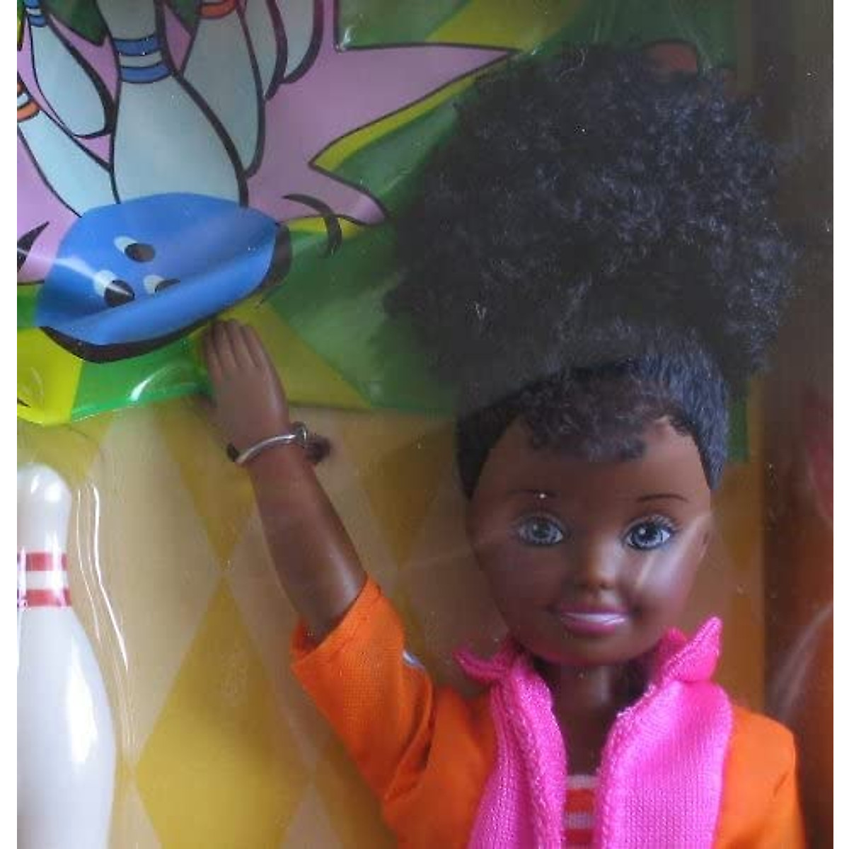 Barbie Bowling Party JANET Doll AA w Bowling Pins, Bowling Ball & More! (1998)